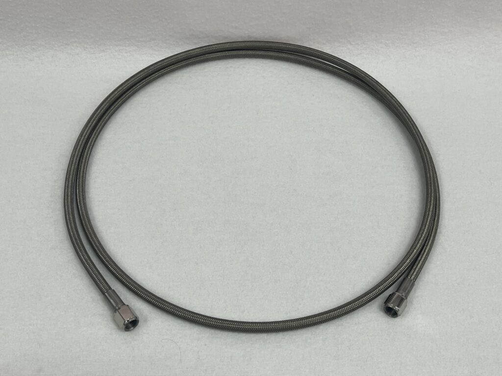 4AN Braided Stainless Steel Teflon lined rated for 3000psi – 6 foot long.